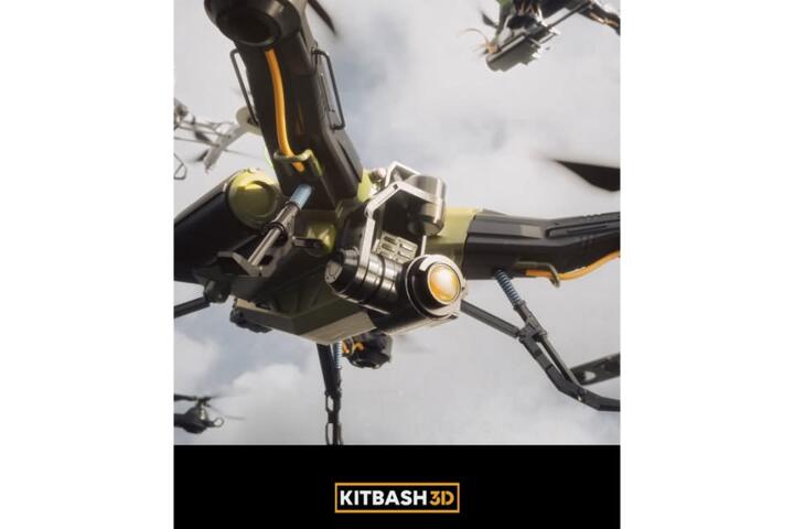 3D模型：现代战争未来无人机模型包 Kitbash3d – Veh Drones (MAX/C4D/FBX/OBJ格式) 免费下载 - R站 ...